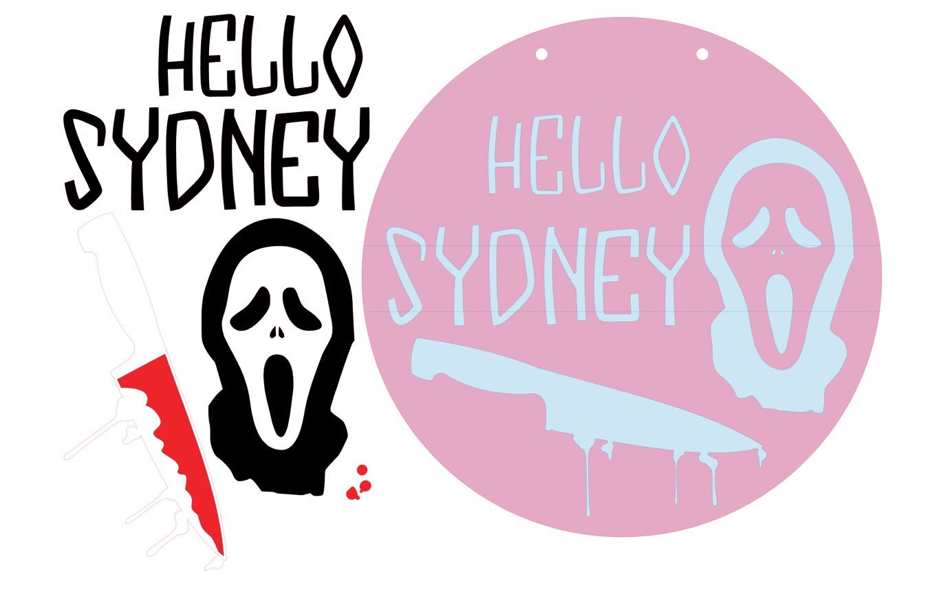 Ghostface Welcome Sign, Scream Halloween Wood Décor, Laser Cut File ...