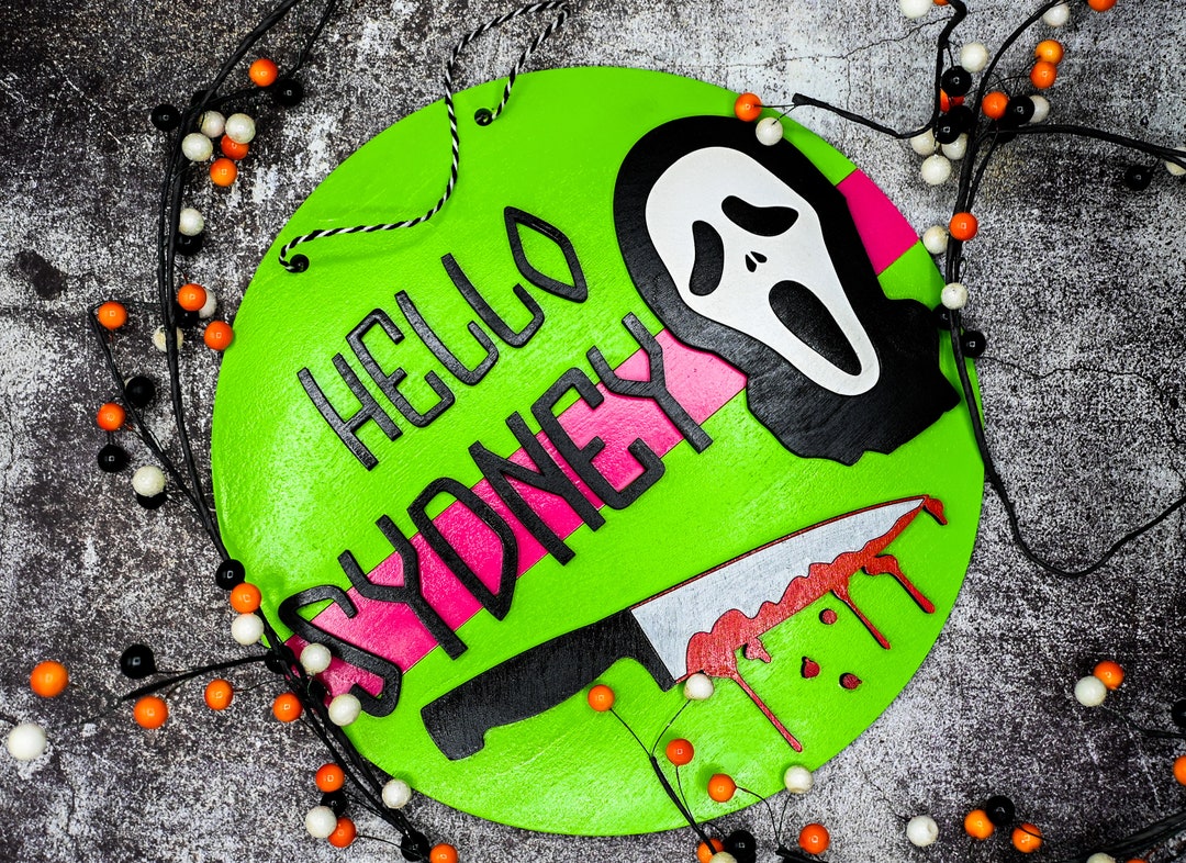 Ghostface Welcome Sign, Scream Halloween Wood Décor, Laser Cut File ...