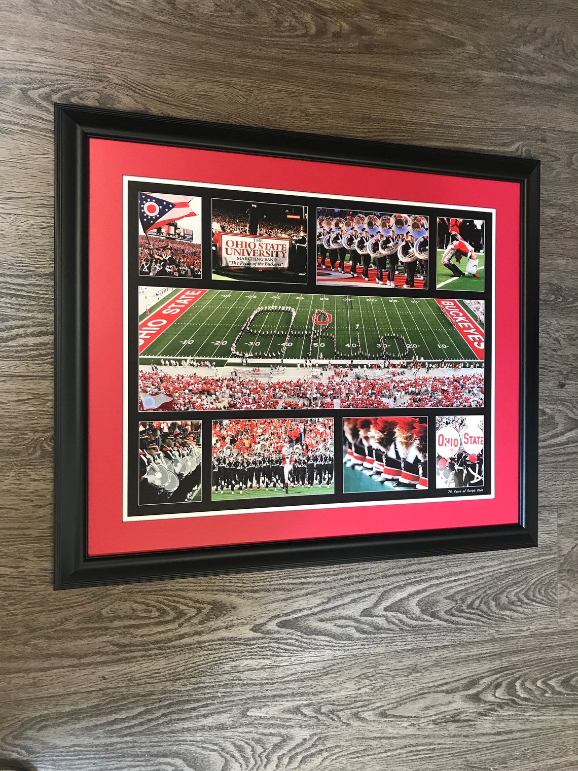 75 Years of Script Ohio Print Framed - Etsy