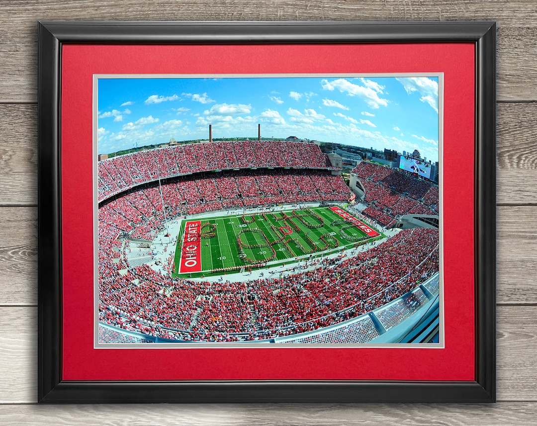 Ohio Stadium Aerial View Framed Photo Fan Cave or - Etsy