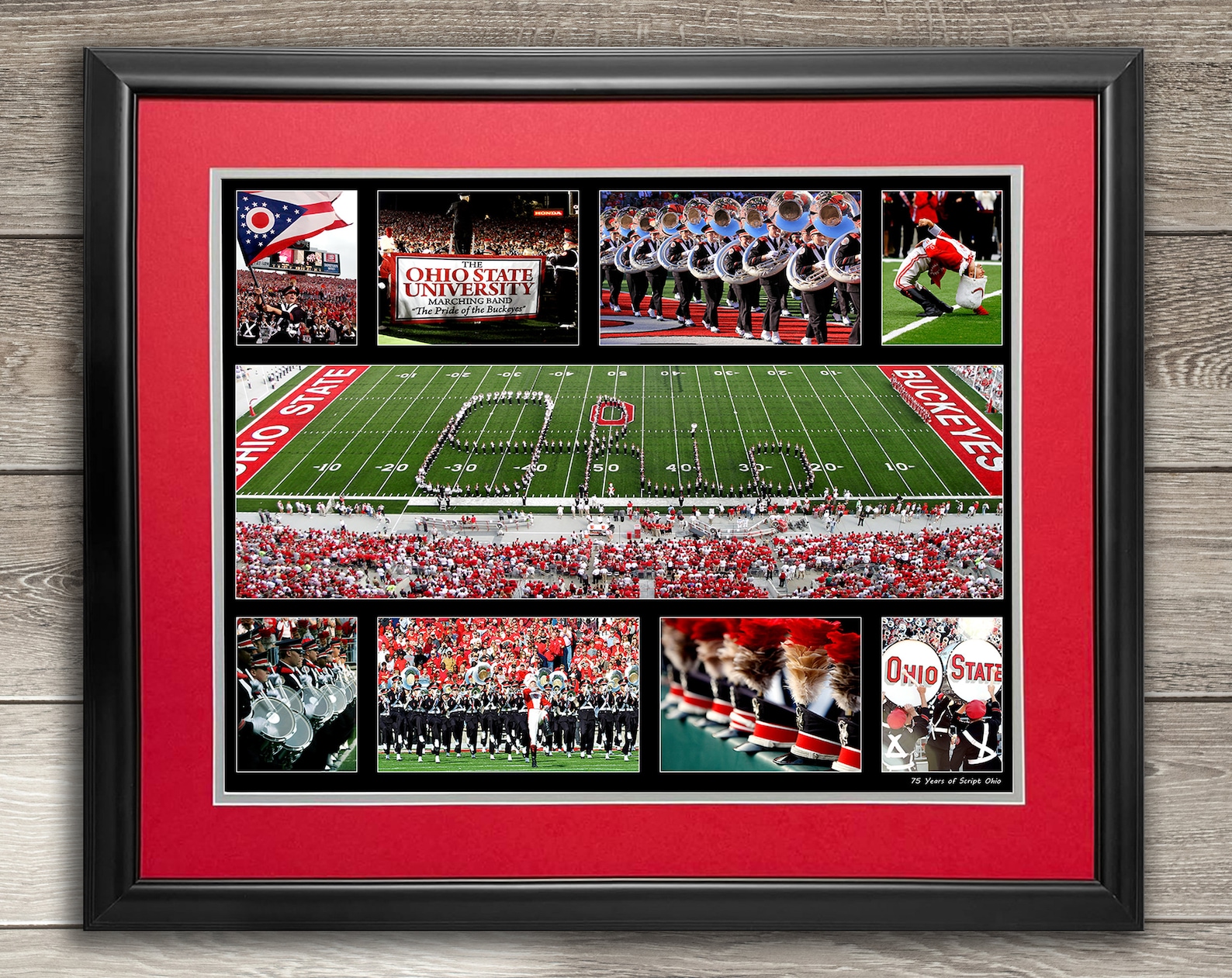 75 Years of Script Ohio Print Framed - Etsy
