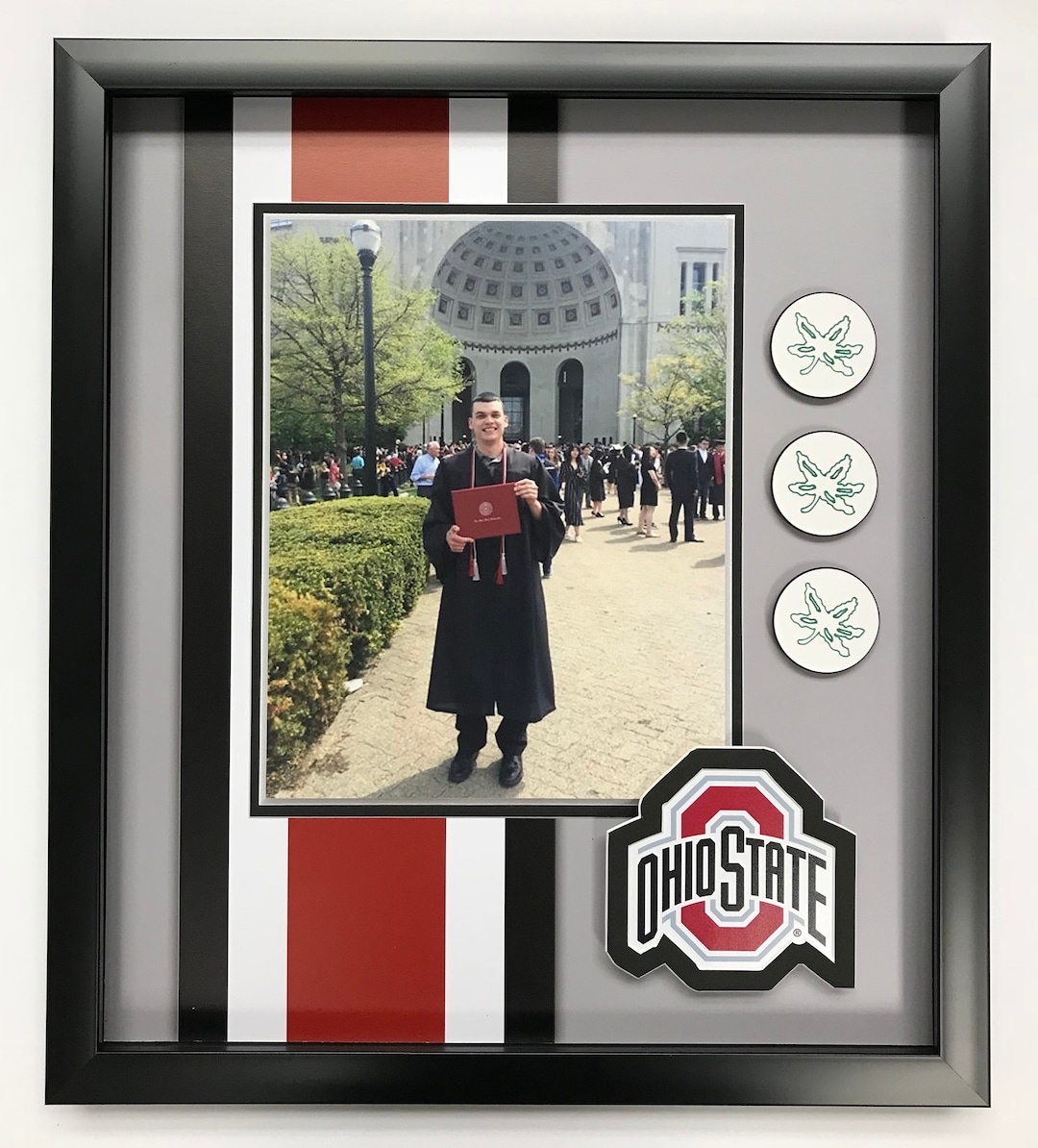 Ohio State Buckeye Shadowbox Frame for Graduation, Memorabilia, OSU ...