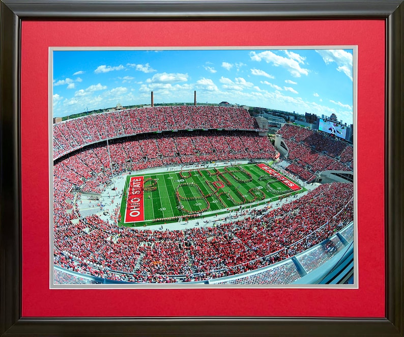 Ohio Stadium Aerial View Framed Photo Fan Cave or - Etsy