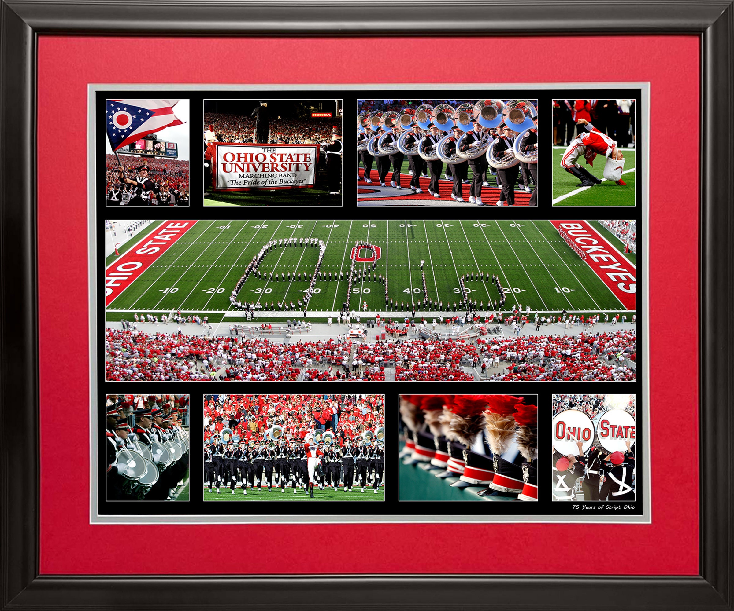 75 Years of Script Ohio Print Framed - Etsy
