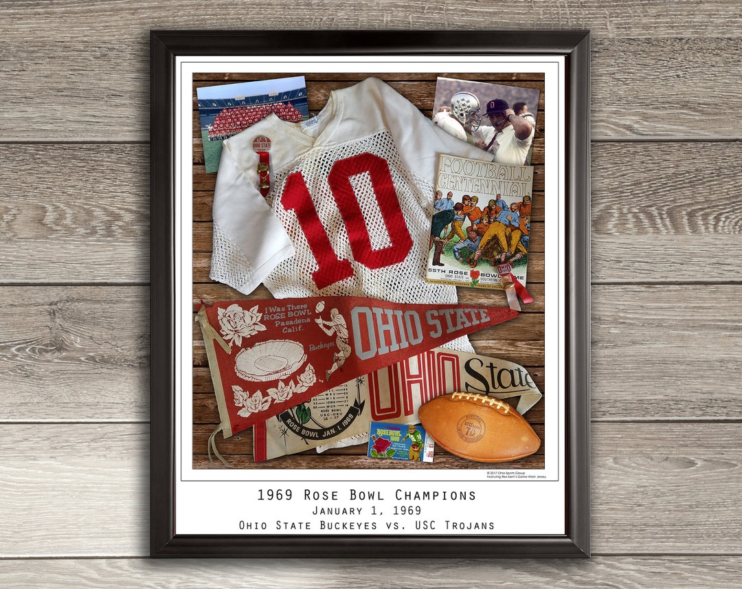 1969 Ohio State Rose Bowl Champions Print - Framed for Fan Cave or ...