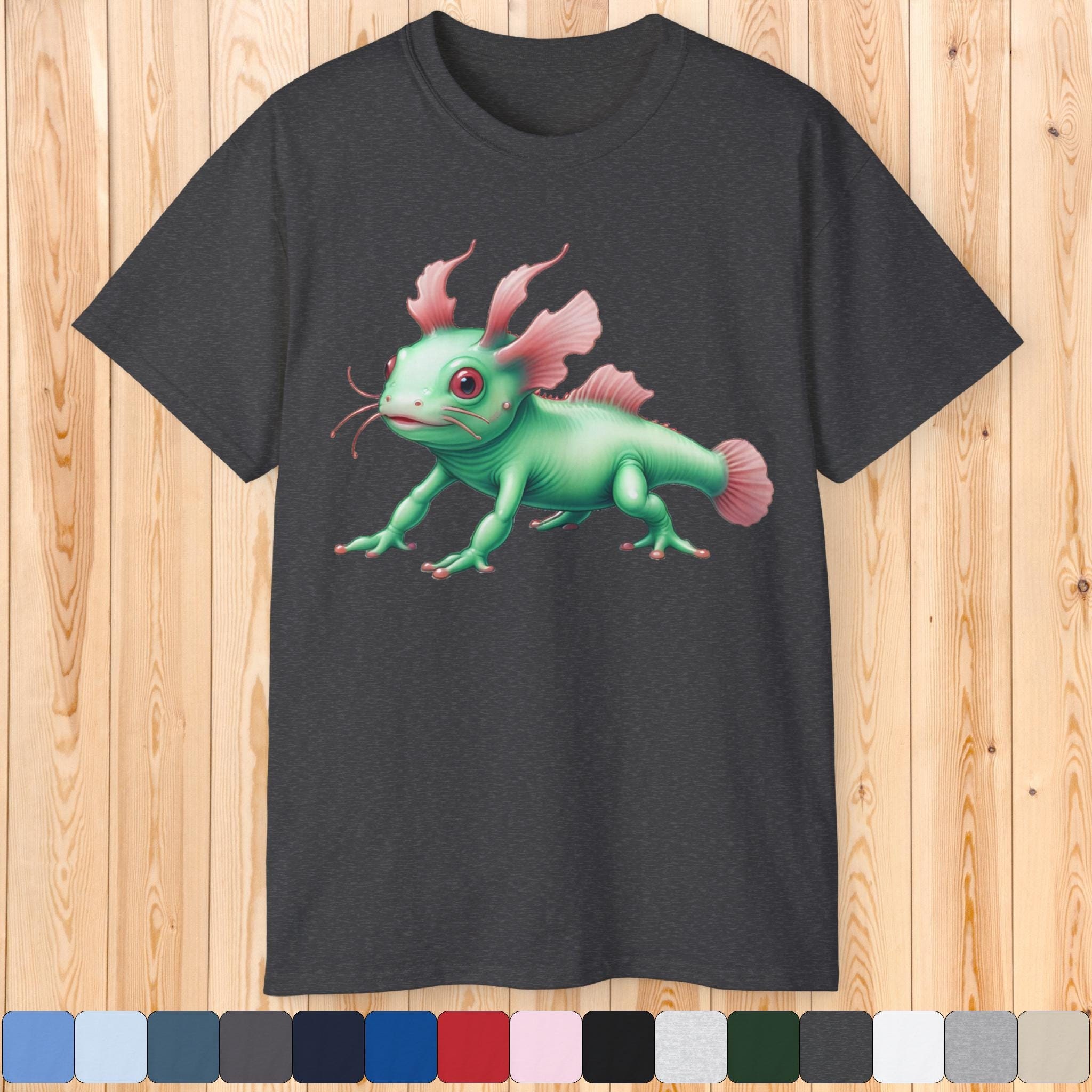 Gfp Axolotl Green Glowing Charming Axolotl Illustration Evoking the ...