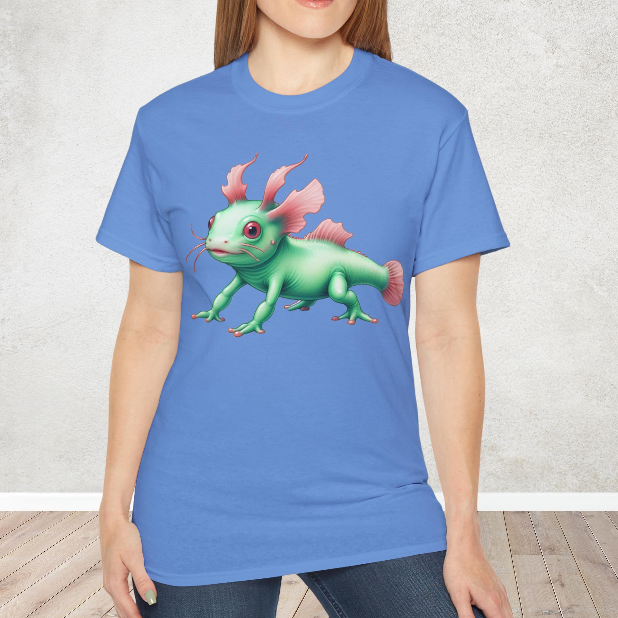 Gfp Axolotl Green Glowing Charming Axolotl Illustration Evoking the ...