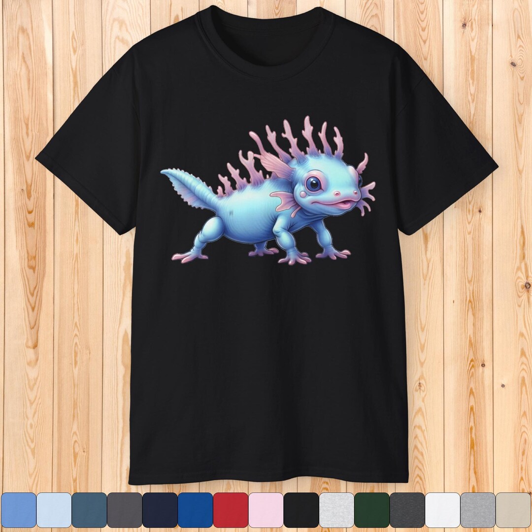 Gfp Axolotl Blue Glowing Charming Axolotl Illustration With Unique ...