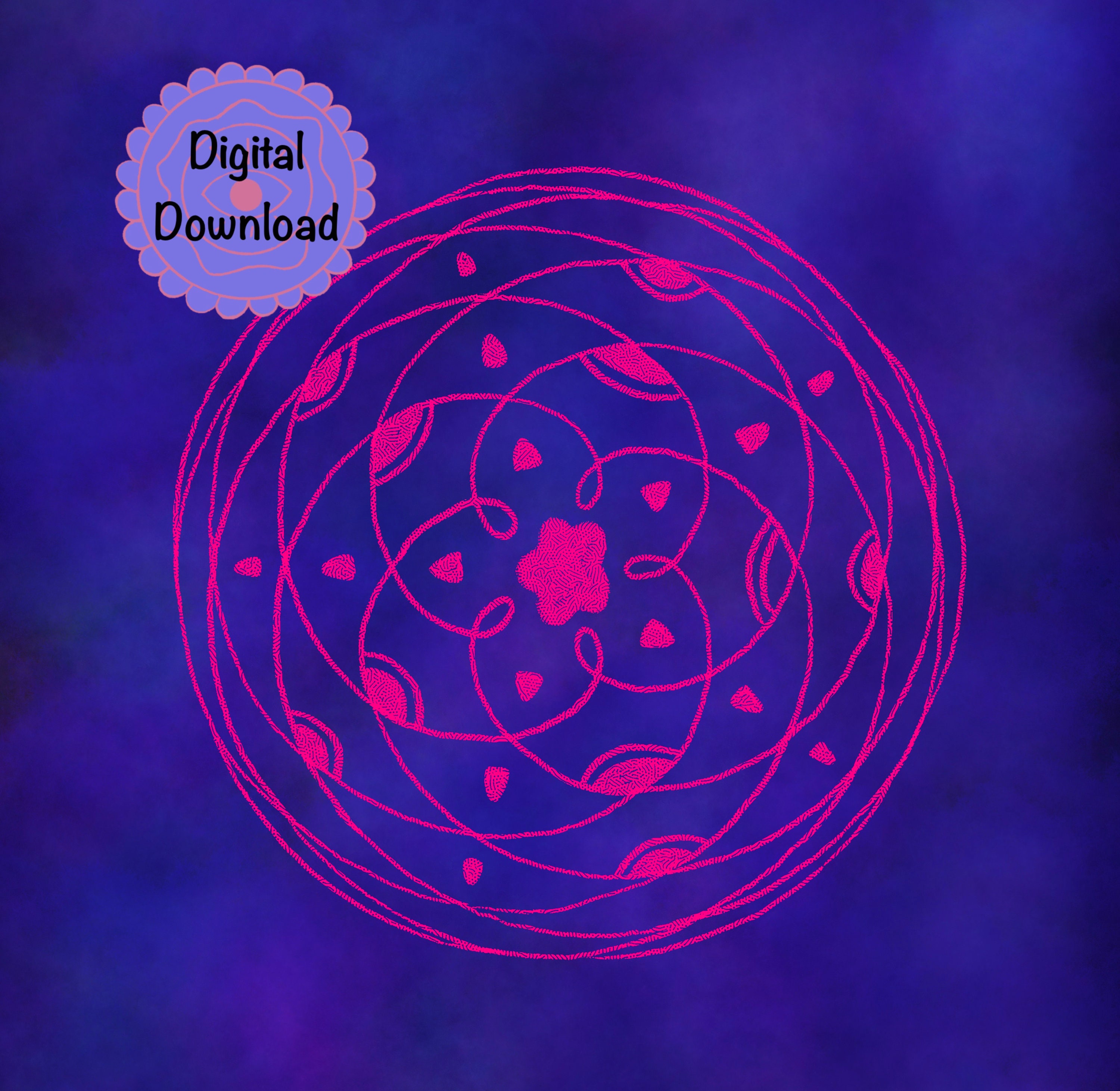 Rose of Venus, Digital Wall Art, Sacred Symbol, Zen Art, Wall Art Decor ...