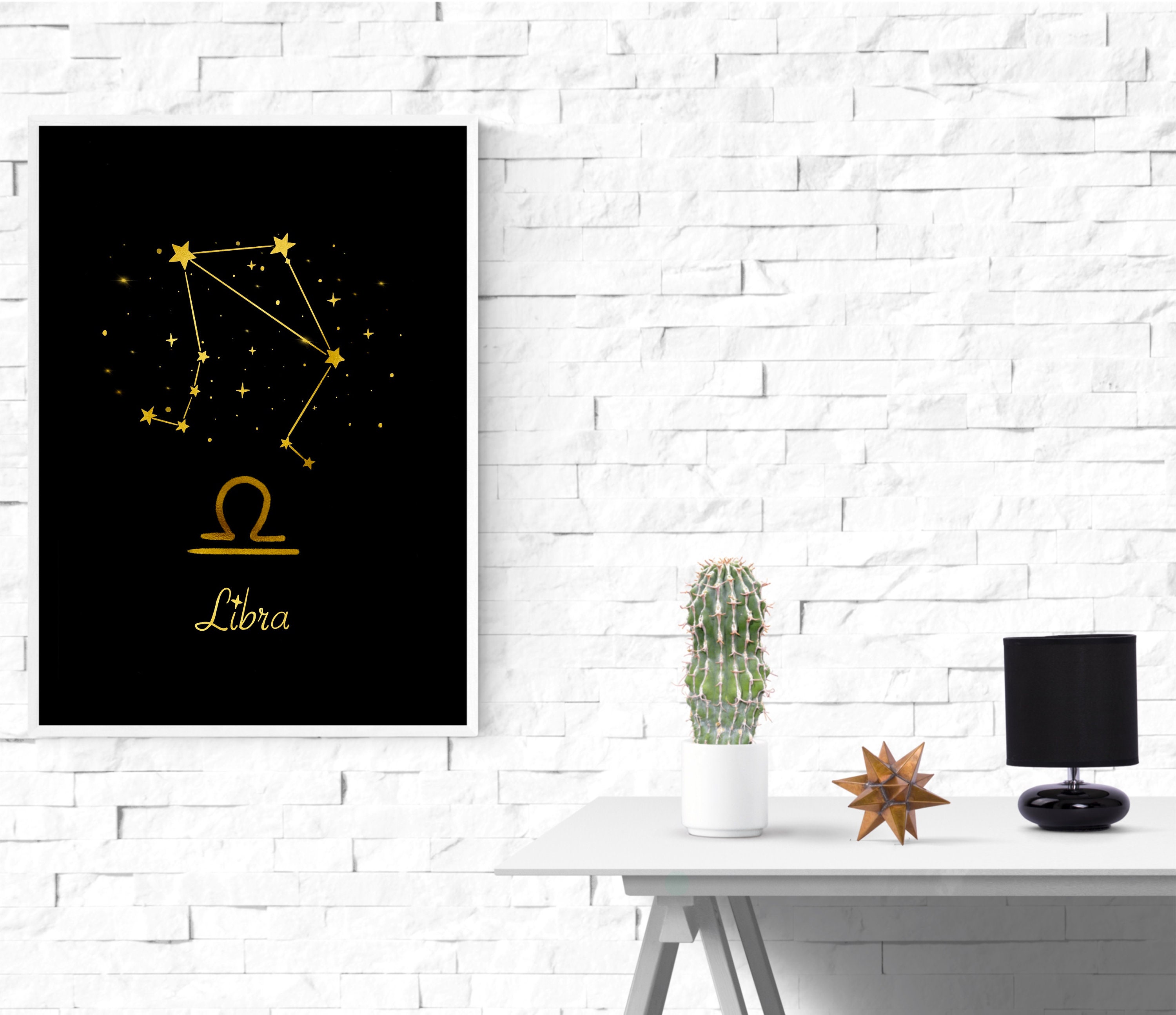 Libra, Zodiac Constellation Sign, Stars, Astrology, Digital Wall Art ...