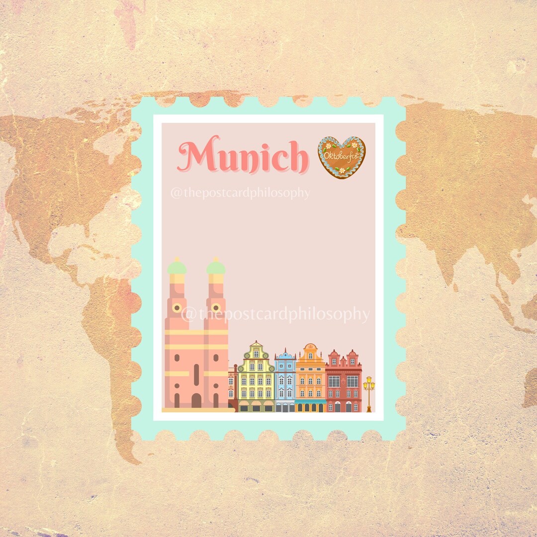 Munich Germany Sticker Stamp - Etsy