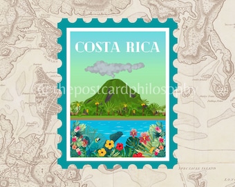 Costa Rica 30 Postage Stamps Vintage Stamp Lot-costa Rica Vintage ...