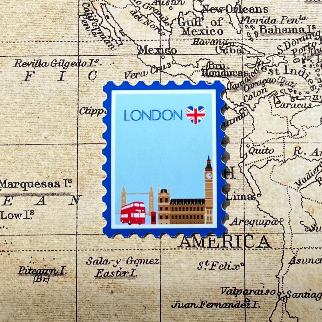 London England Sticker Stamp - Etsy