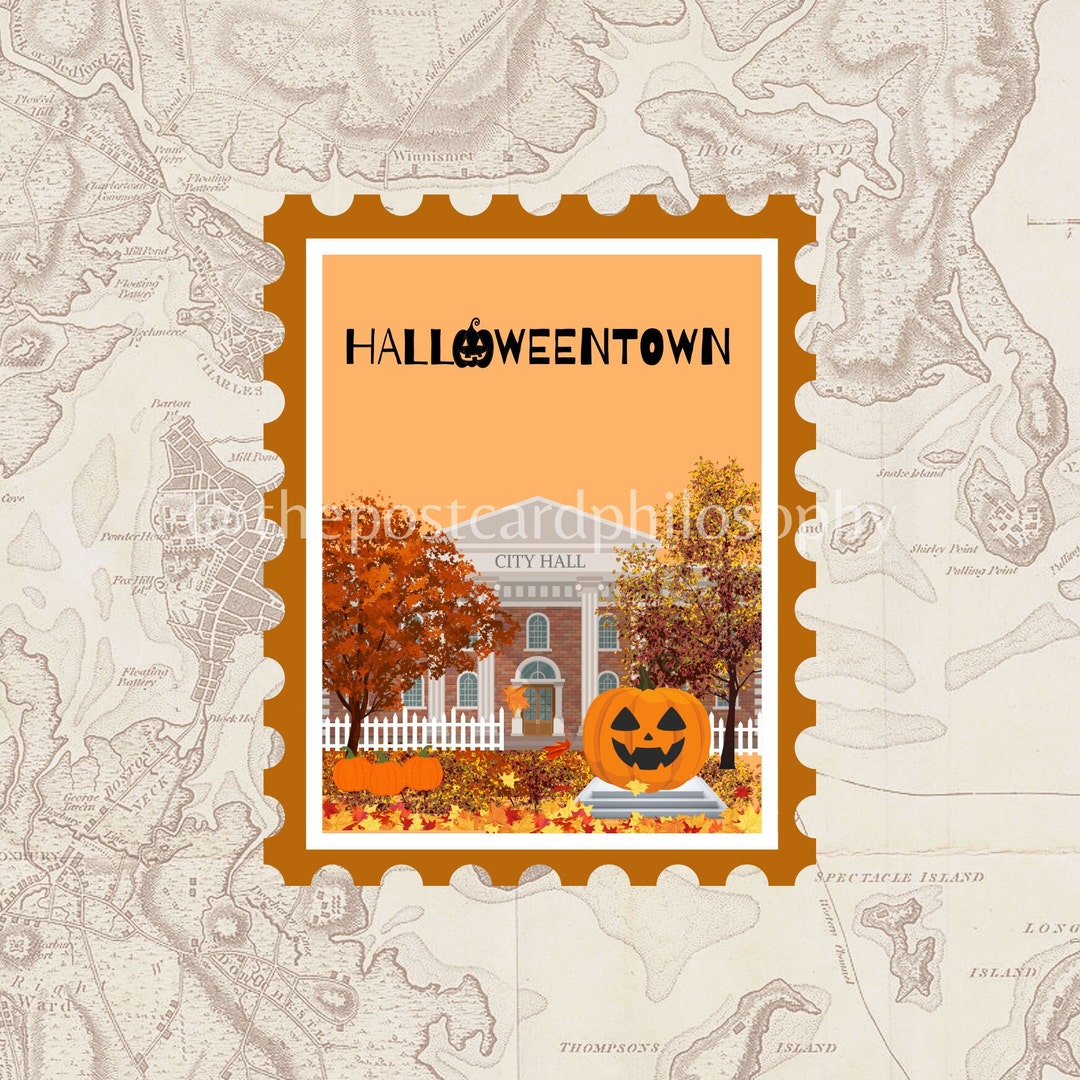 Halloweentown Sticker Stamp - Etsy