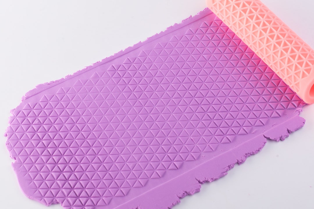Triangles Texture Roller Embossing Texture Roller Polymer - Etsy