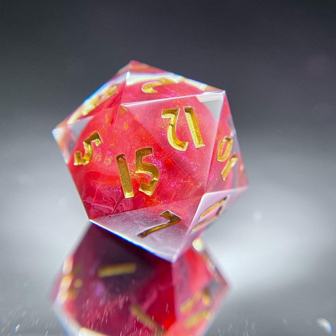 Philosopher's Stone - Handmade D20 Resin Dirty Pour Sharp-edge TTRPG ...