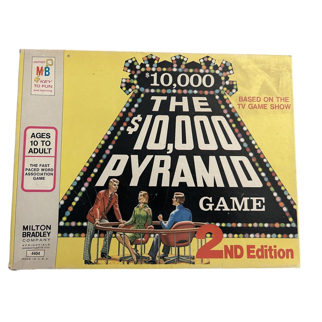 Vintage 1974 the 10,000 Pyramid Game 2nd Edition Milton Bradley Good ...