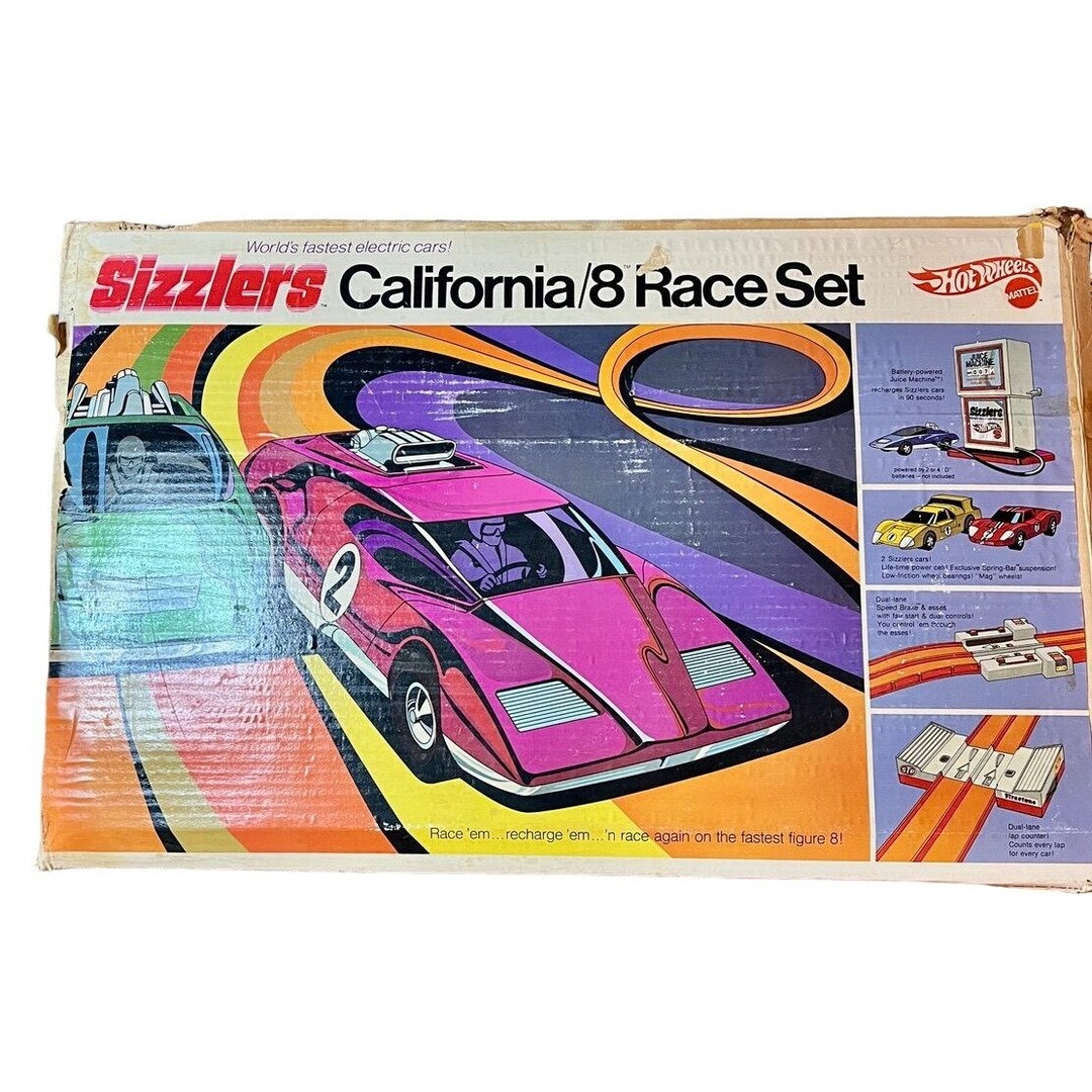 Vintage 1969 Mattel California 8 Race Car Set With Original Box No Cars ...