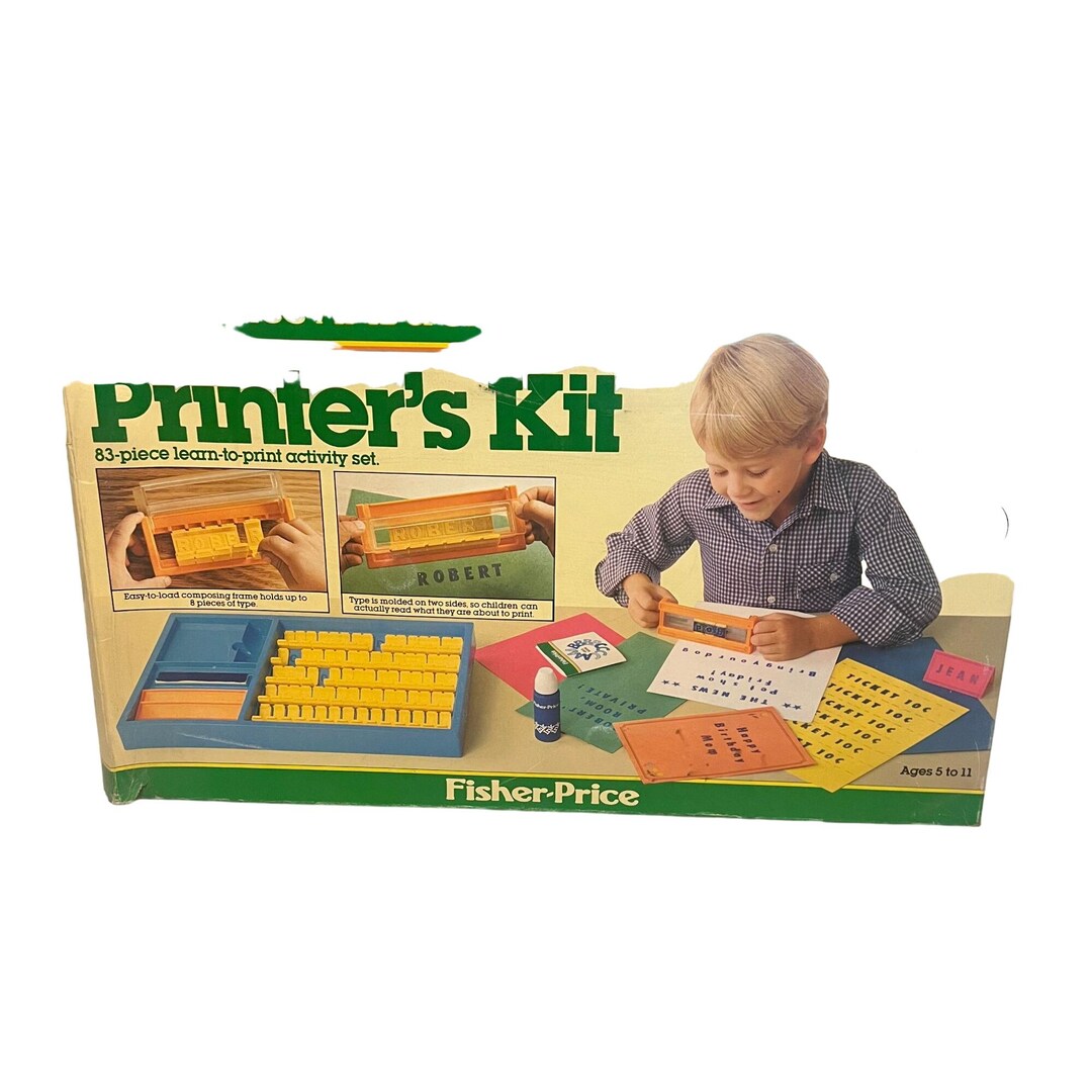 Vintage 1981 Fisher Price Arts & Crafts PRINTERS KIT Complete - Etsy