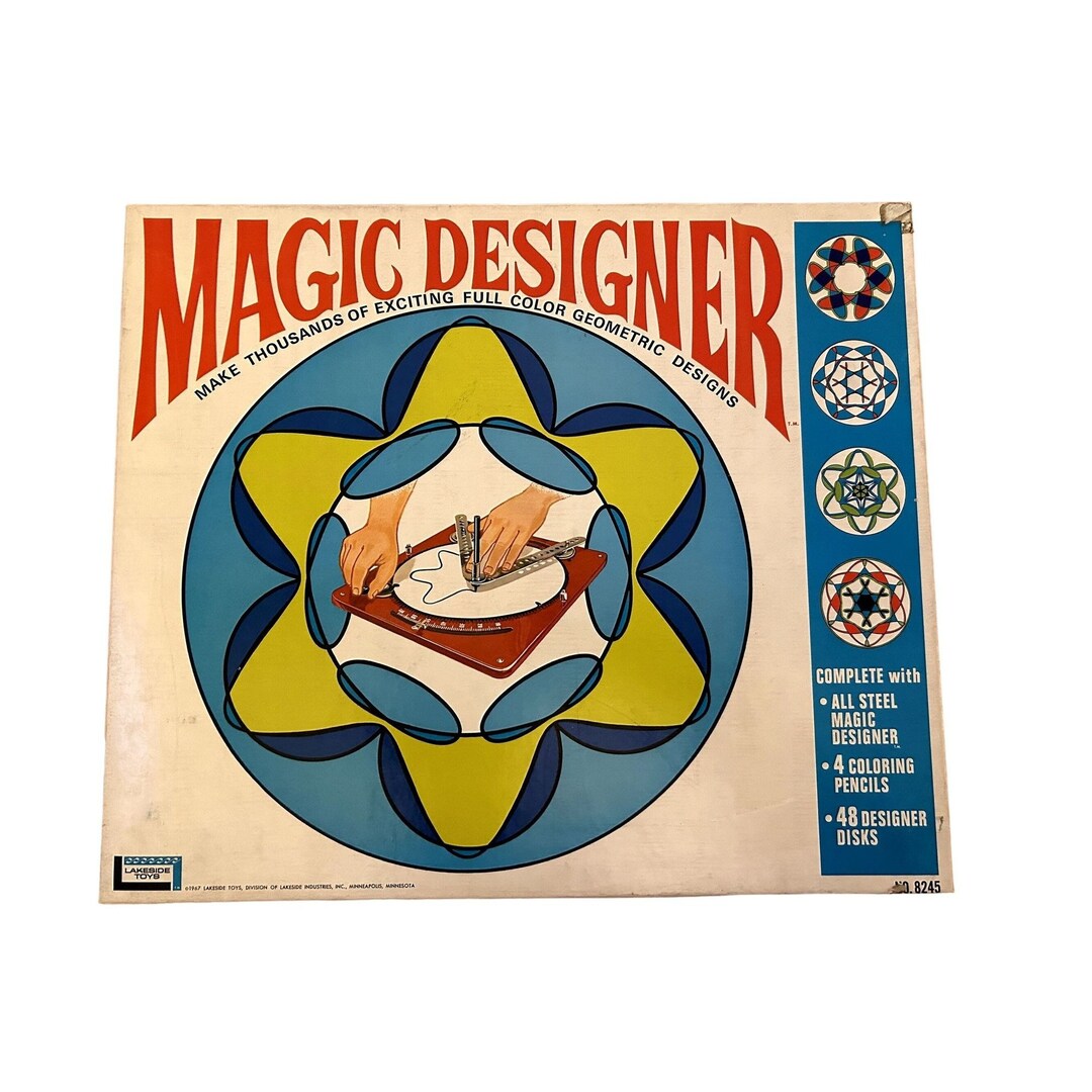 Vintage Copyright 1967 Lakeside Toys Magic Designer Spirograph Drawing ...