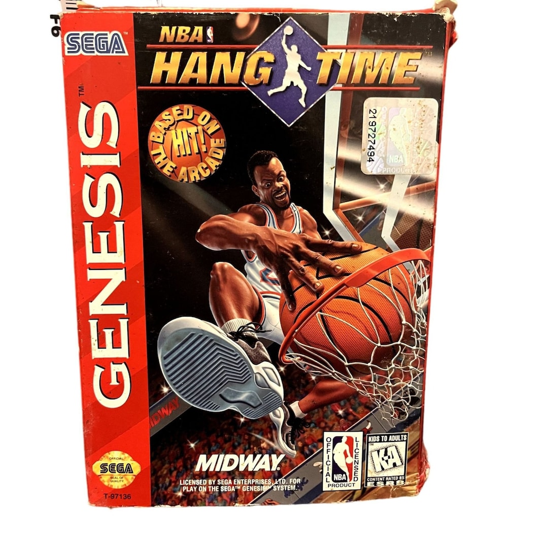 Sega Genesis NBA Hang Time Vintage 1996 Video Game (box, Cartridge ...