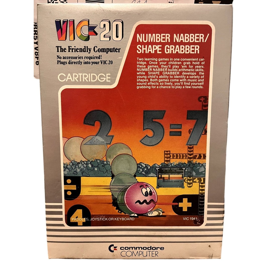VIC 20 Commodore Computer Video Game Cartridge Number Nabber/shape ...