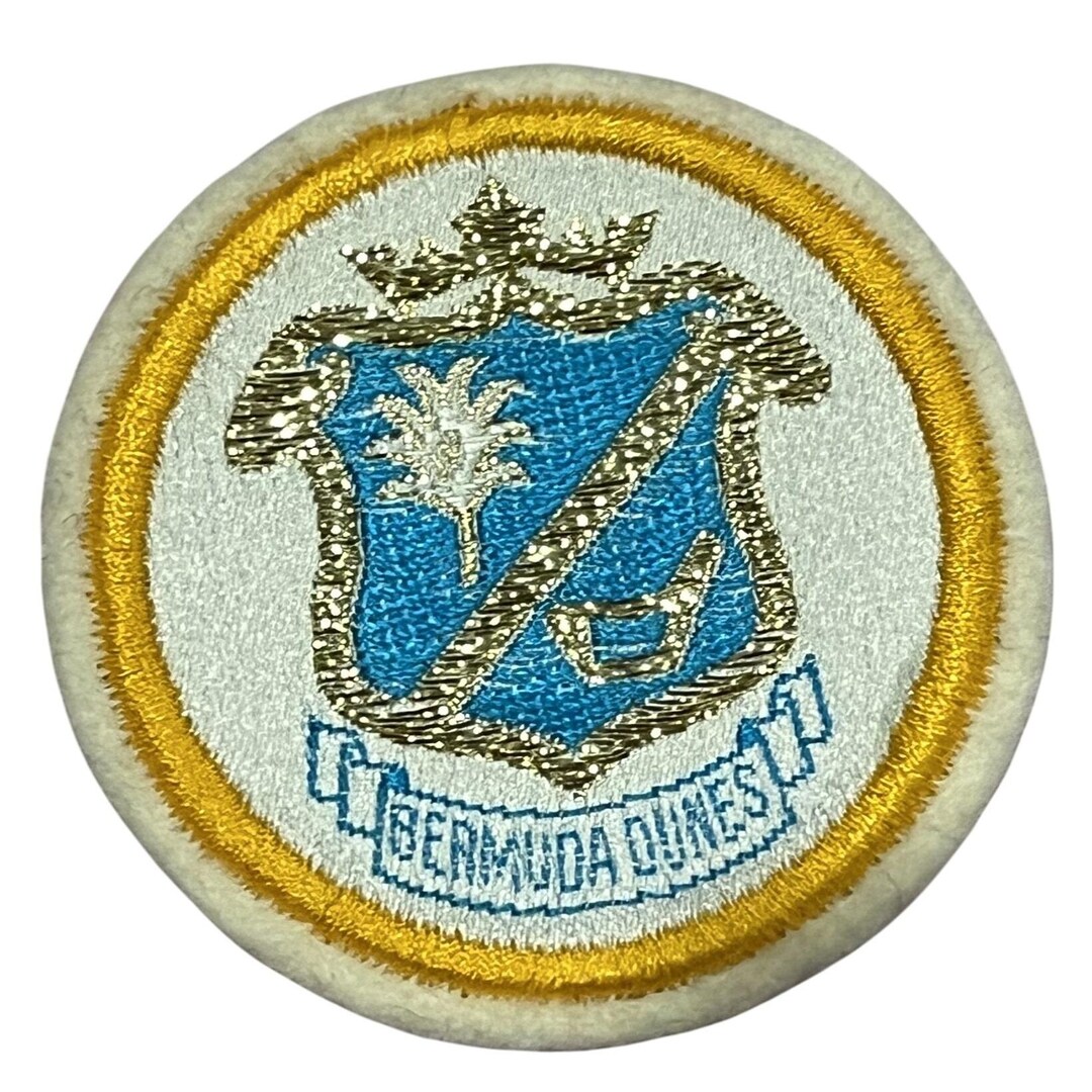 Vintage Bermuda Dunes Embroidered in 70s Patch Round - Etsy