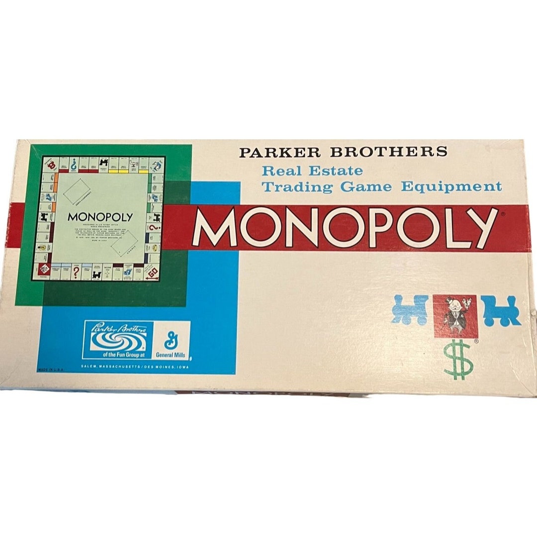 Vintage Parker Brothers Monopoly Board Game 1961 Edition Complete - Etsy