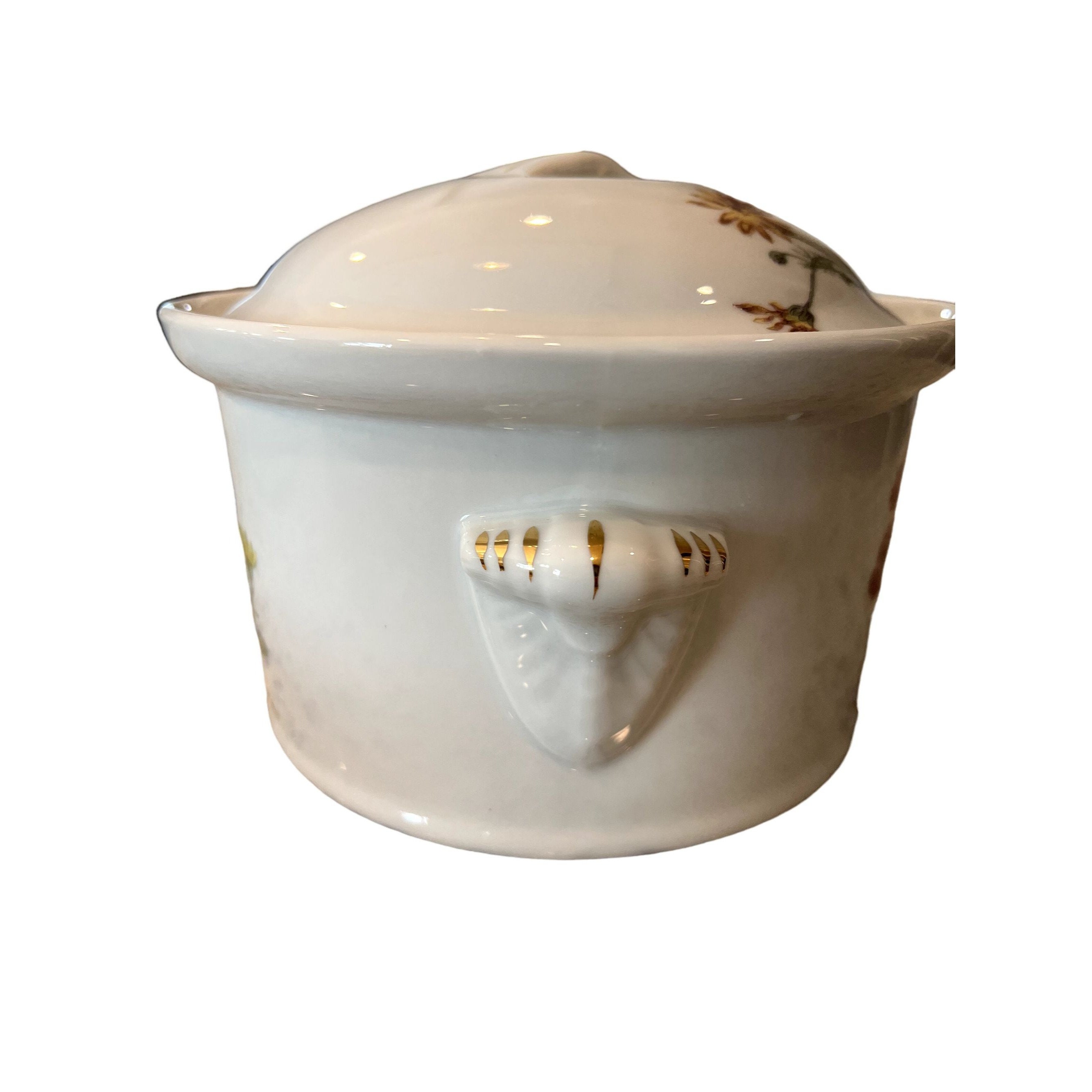 Vintage Louis Lourioux Le Faune Fireproof Porcelain Wildflower ...