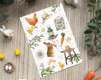 French Rabbit Watercolor - Etsy