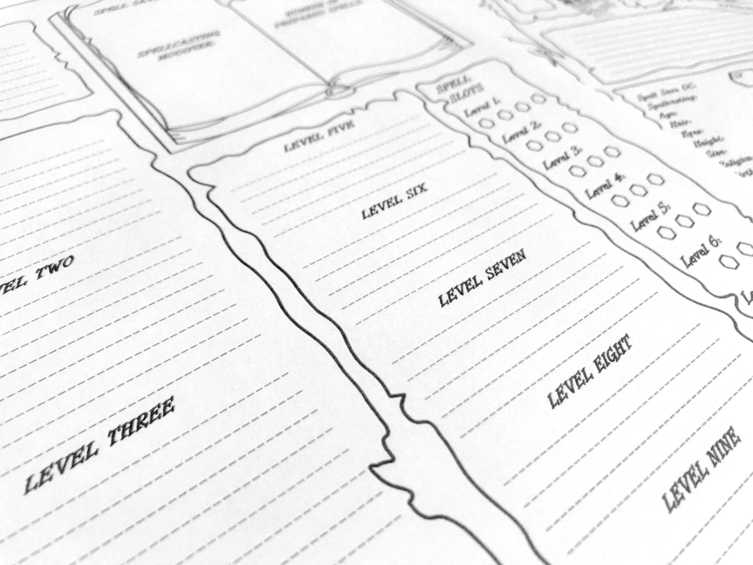 5e Tattered Character Sheet D&D - Etsy