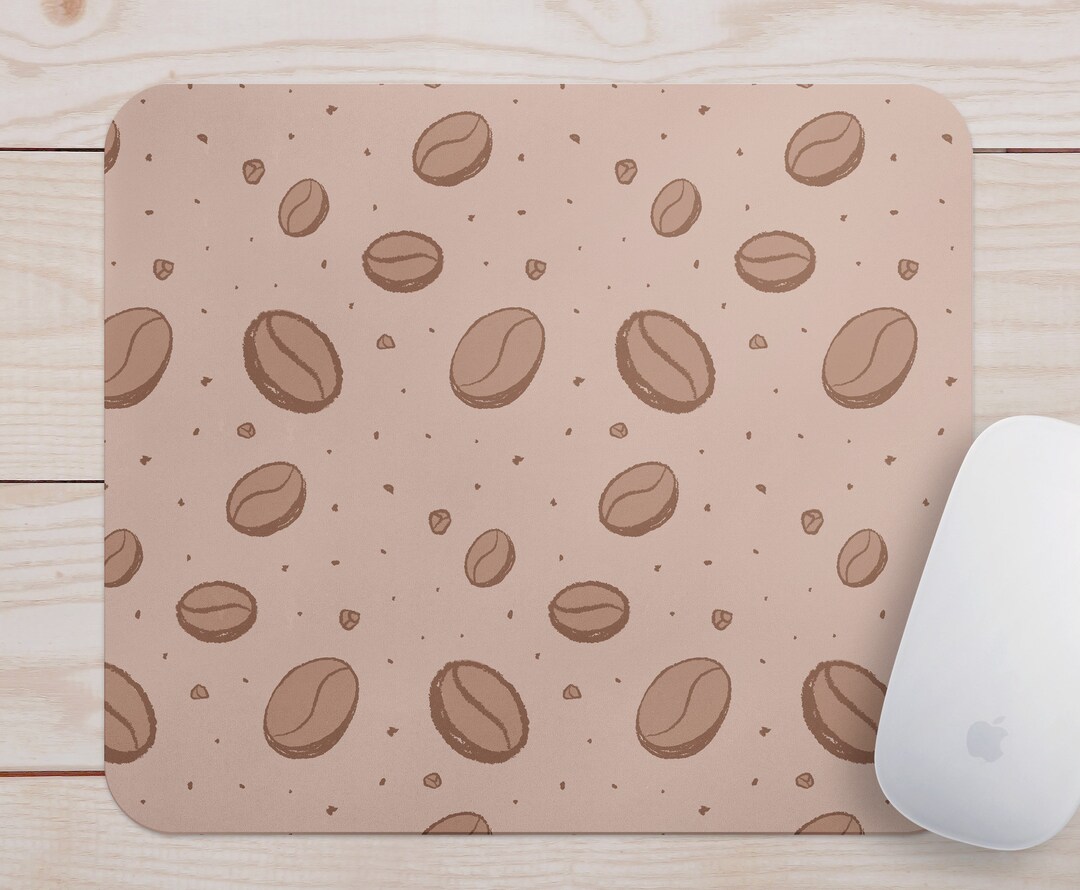 Mousepad With Coffee Bean Pattern Perfect for the Office, Home, as a ...
