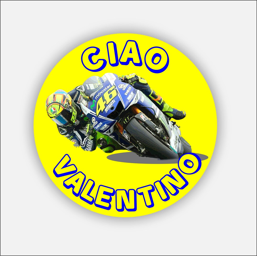 Valentino Rossi, Farewell Sticker. Printed on High Quality Vinyl and ...