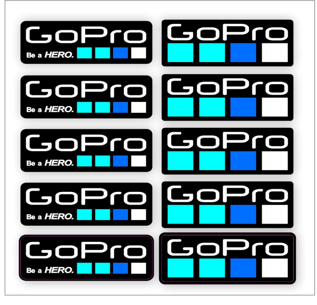 10x Gopro Camera Decals, Stickers, Waterproof Vinyl, Laminated for ...