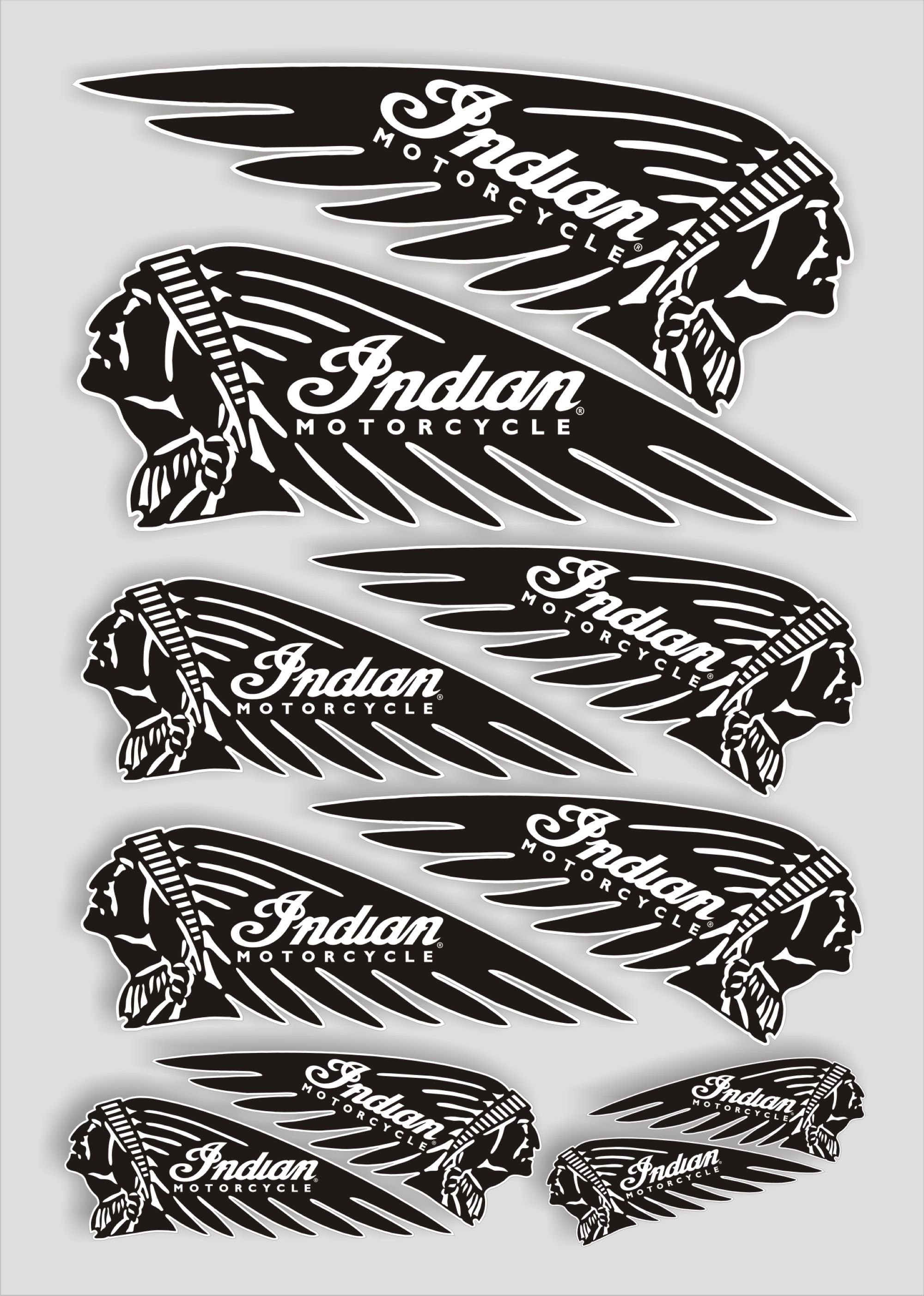 Indian Motorcycles 10 Decals Stickers Printed on Quality | Etsy