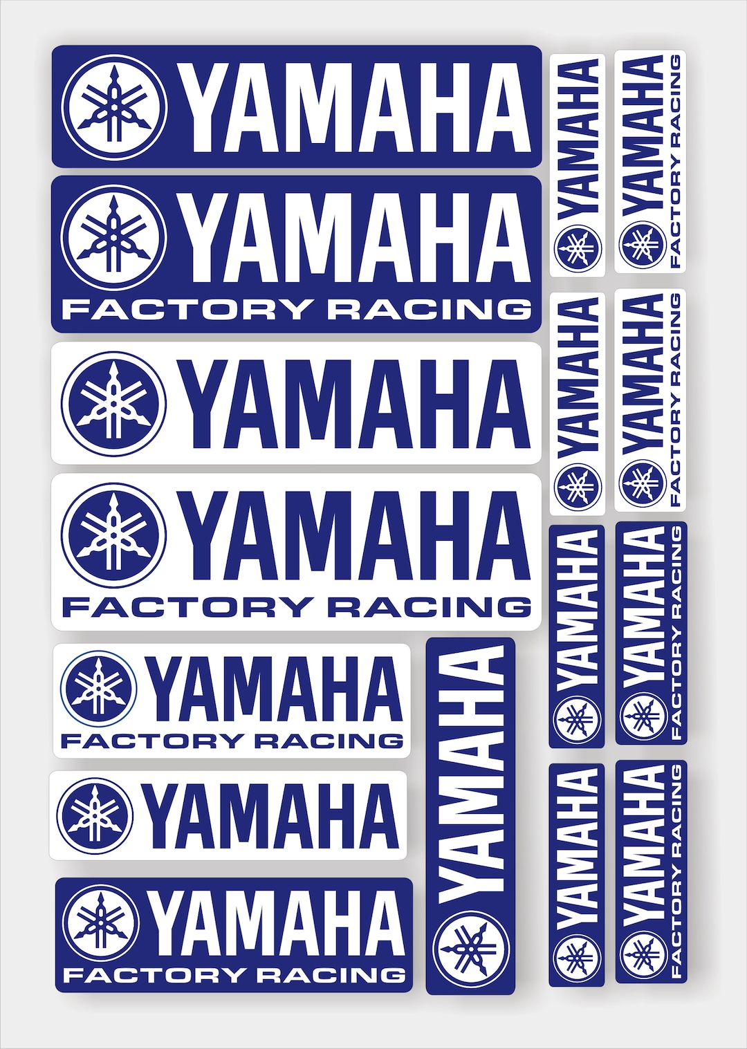 Yamaha Racing Decals / Stickers, Printed on Quality Vinyl & Laminated ...