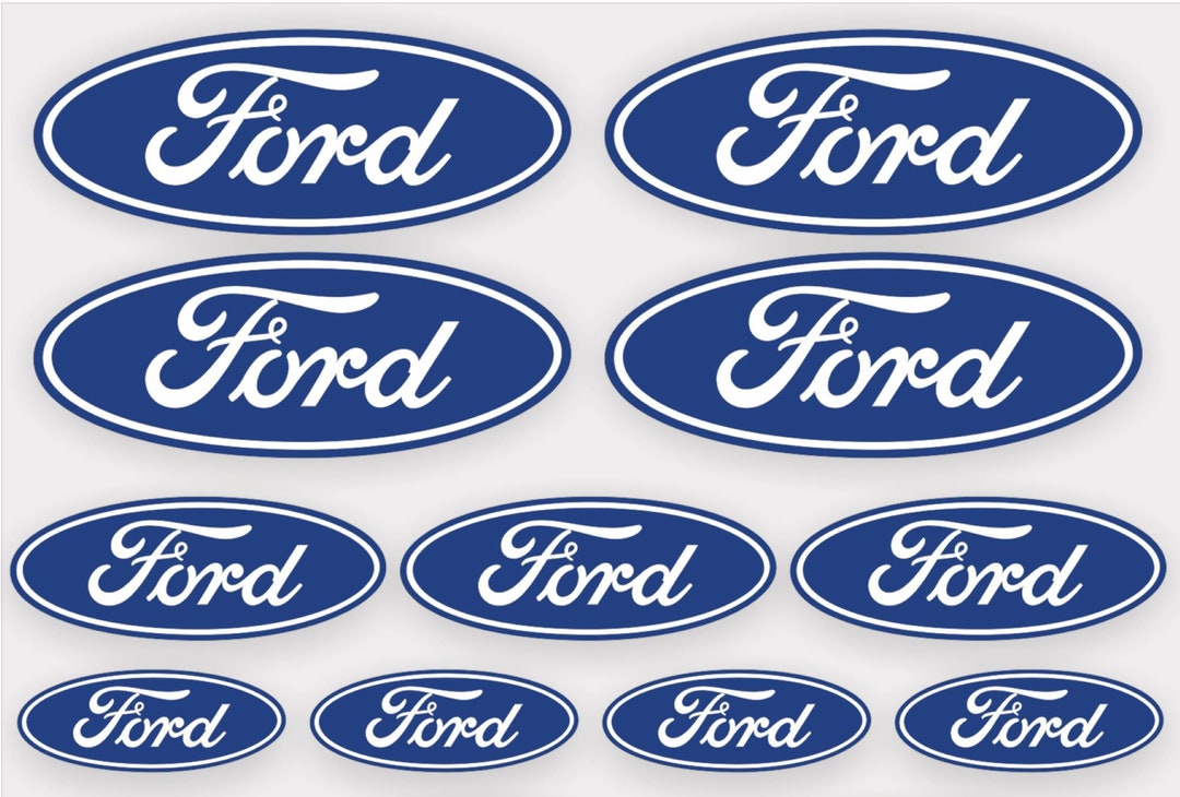 A5 Sheet of Dark Blue Ford Oval Decals Stickers Printed on - Etsy Australia