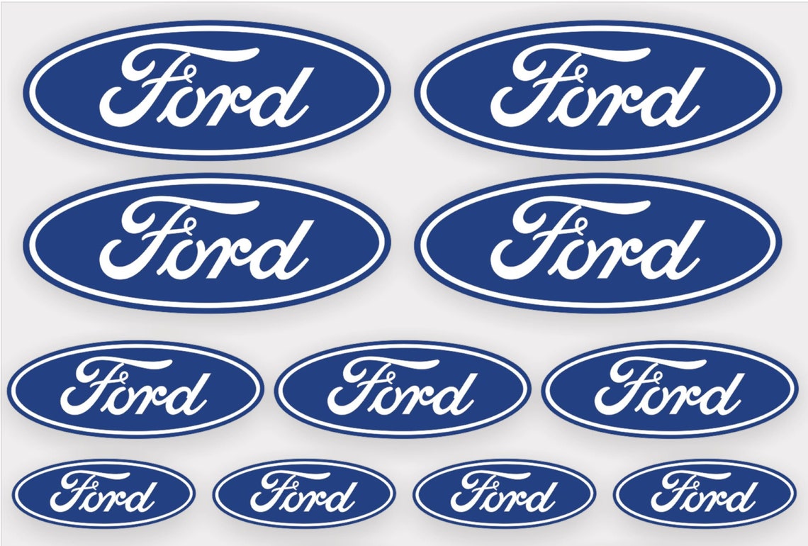 A5 Sheet of Dark Blue Ford Oval Decals Stickers Printed on - Etsy