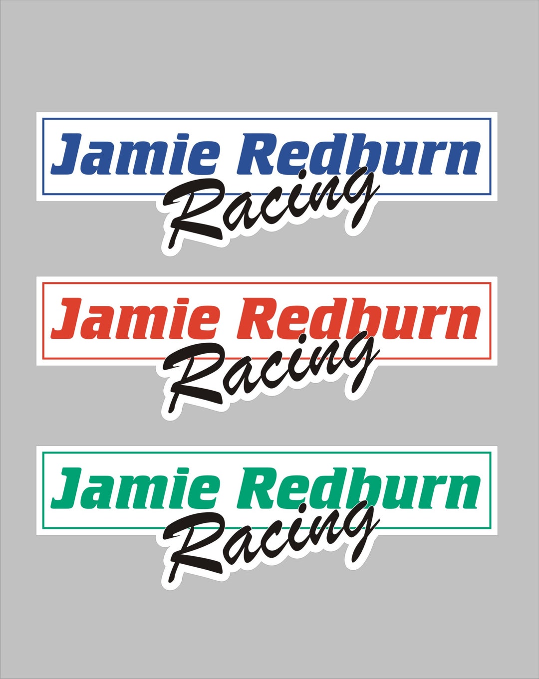 Personalised Racing Team Sticker X6, High Quality Printed Vinyl ...