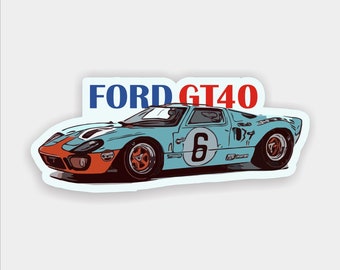 Ford Gt40 Car Decal | Etsy