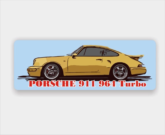 Porsche 911 / 964 Vinyl Decal Sticker. Note Post Outside UK | Etsy