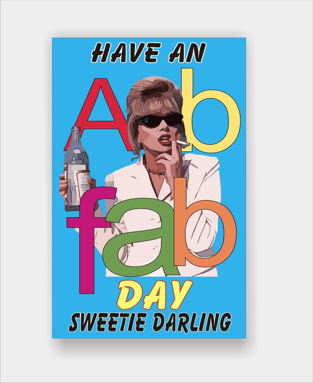 Absolutely Fabulous, Ab Fab, Wine Bottle Label, Novelty Quality Vinyl ...