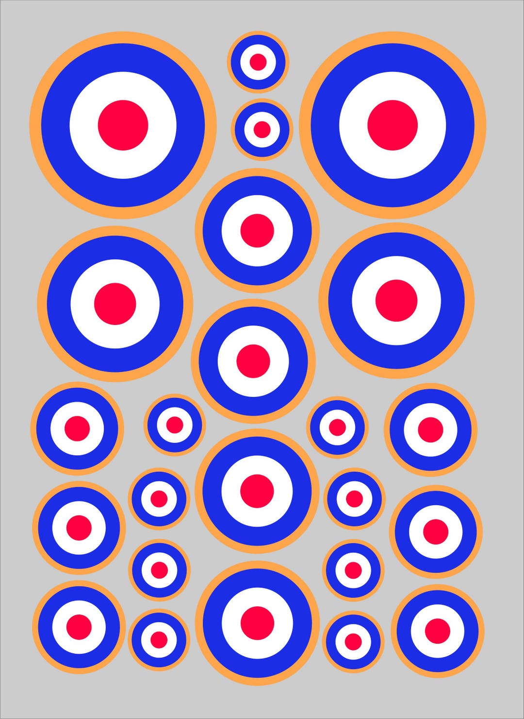 Model, Radio Control Plane, R/C Aircraft, RAF Roundels. A5 Pack (24 ...