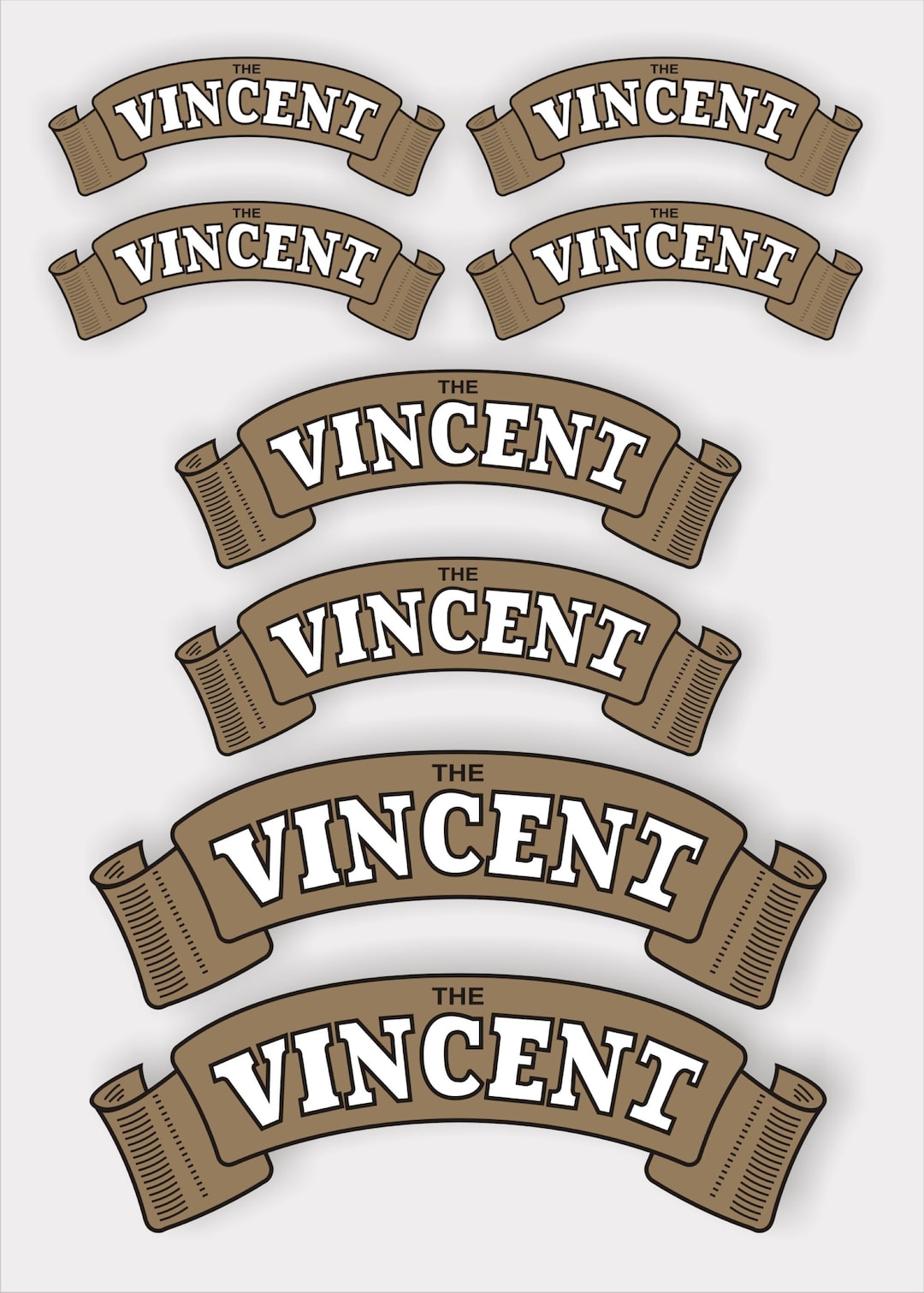 Vincent Motorcycle Decals / Stickers, Printed on Quality Vinyl ...