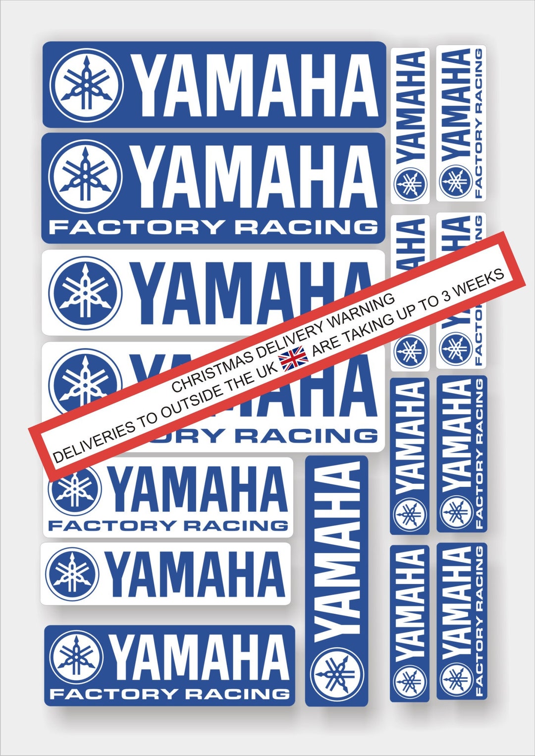 Yamaha Racing Decals / Stickers, Printed on Quality Vinyl & Laminated ...