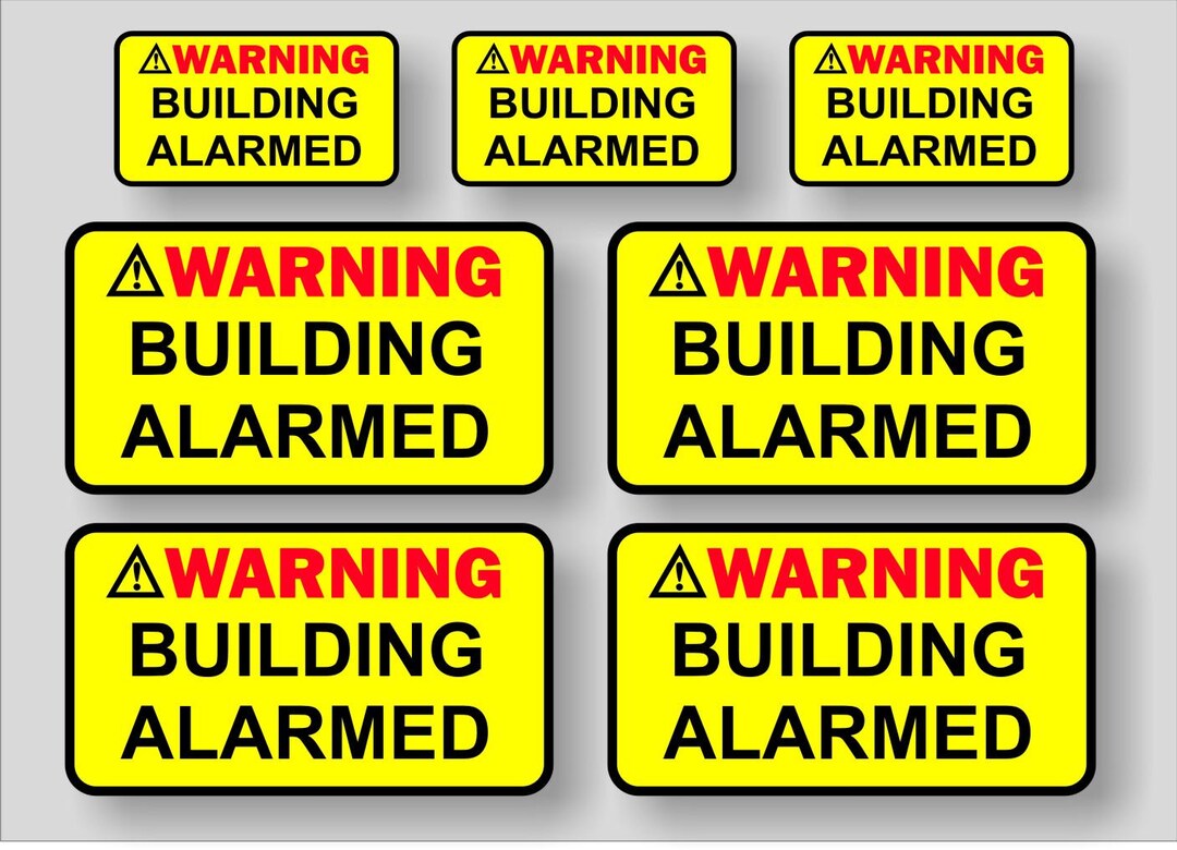 BUILDING ALARMED, Alarm, Stickers, Quality Waterproof Vinyl, Laminated ...