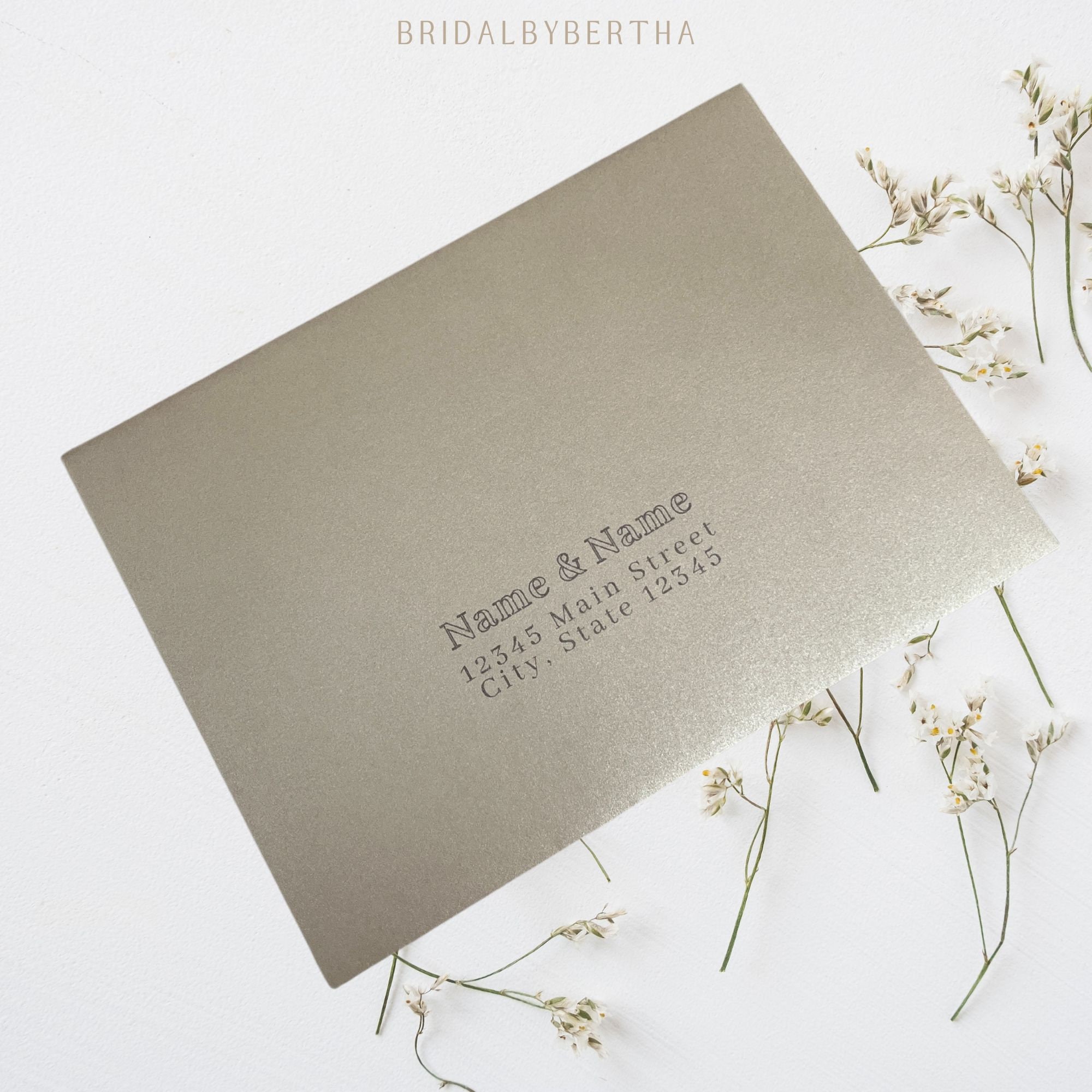 Envelope Template, 5x7 Wedding Invitation, Minimalist and Modern Font ...