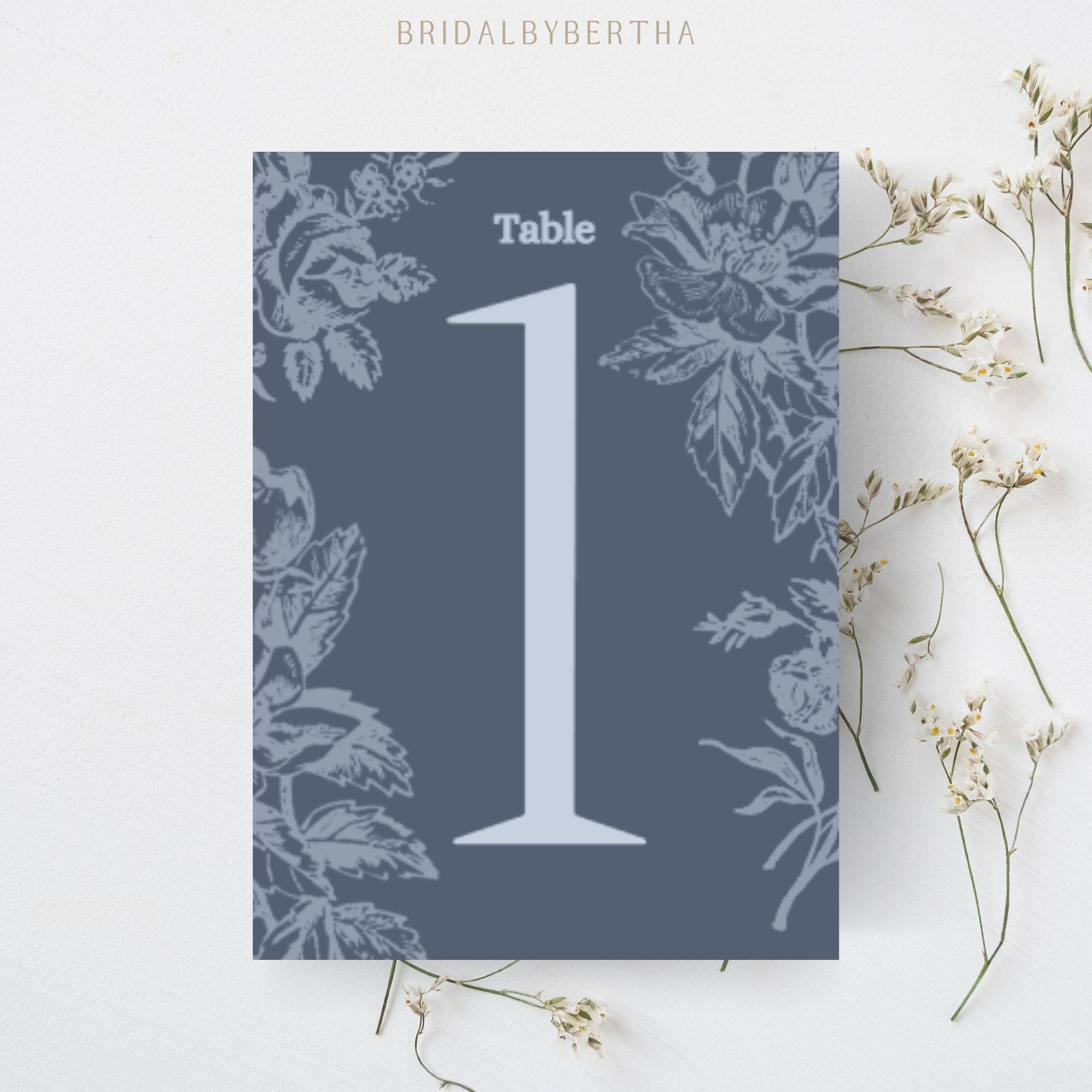 Table Number Template, Minimalist Wedding Table Number Template, Simple ...
