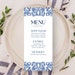 Menu Template, 4x9 Minimalist Modern Wedding Dinner Menu, Reception ...