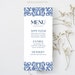 Menu Template, 4x9 Minimalist Modern Wedding Dinner Menu, Reception ...